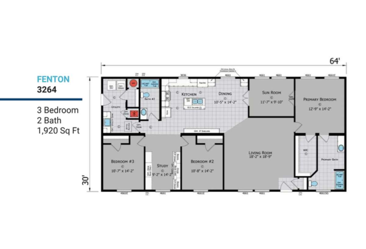 Paramount Modular Fenton 3264 by Redman Homes Topeka - Davis Homes